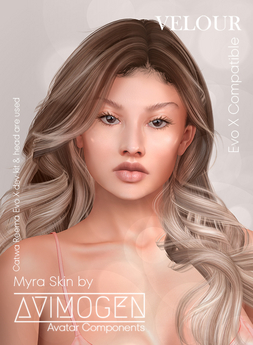 Second Life Marketplace - MEETING PRICE! AVIMOGEN - Myra Skin Face BOM VELOUR Rose Kiss Compatible